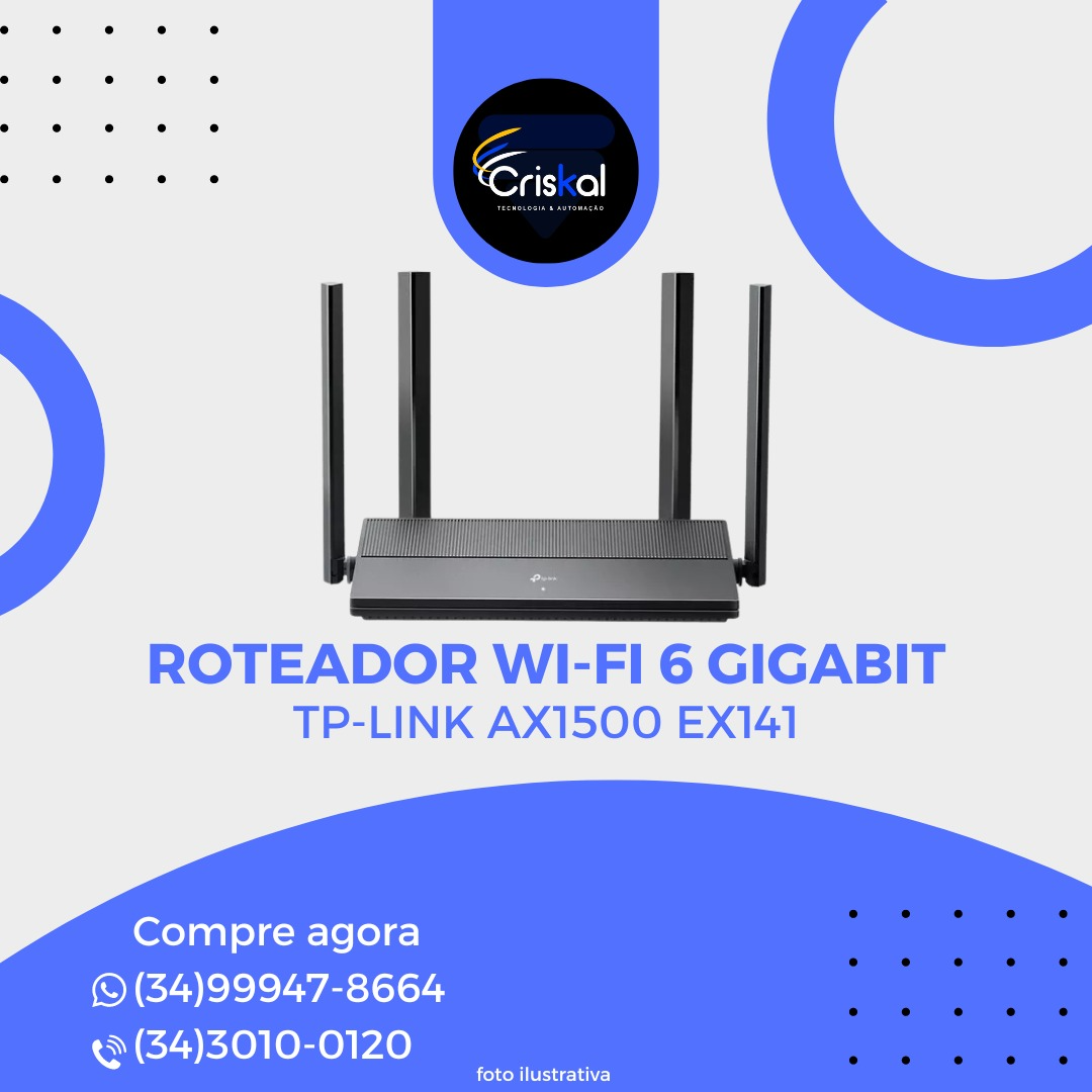 Roteador Wifi Gigabit TP-Link AX1500 - Loja de Informática Criskal